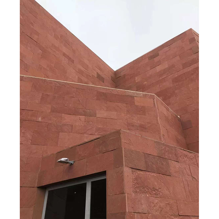 Building stone red sandstone for exterior wall cladding stone tile